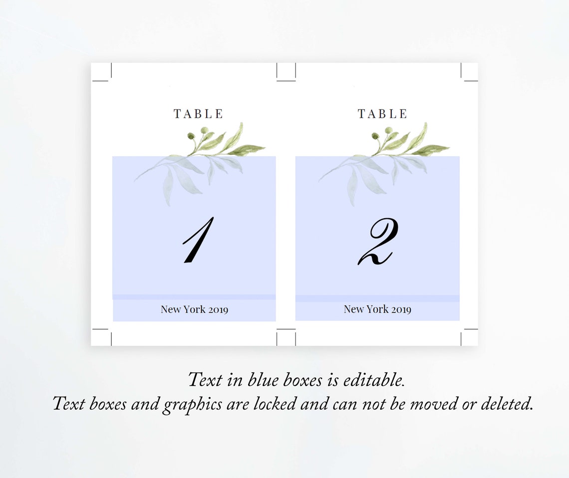 Table Number Template Seating Plan Template Wedding Seating | Etsy