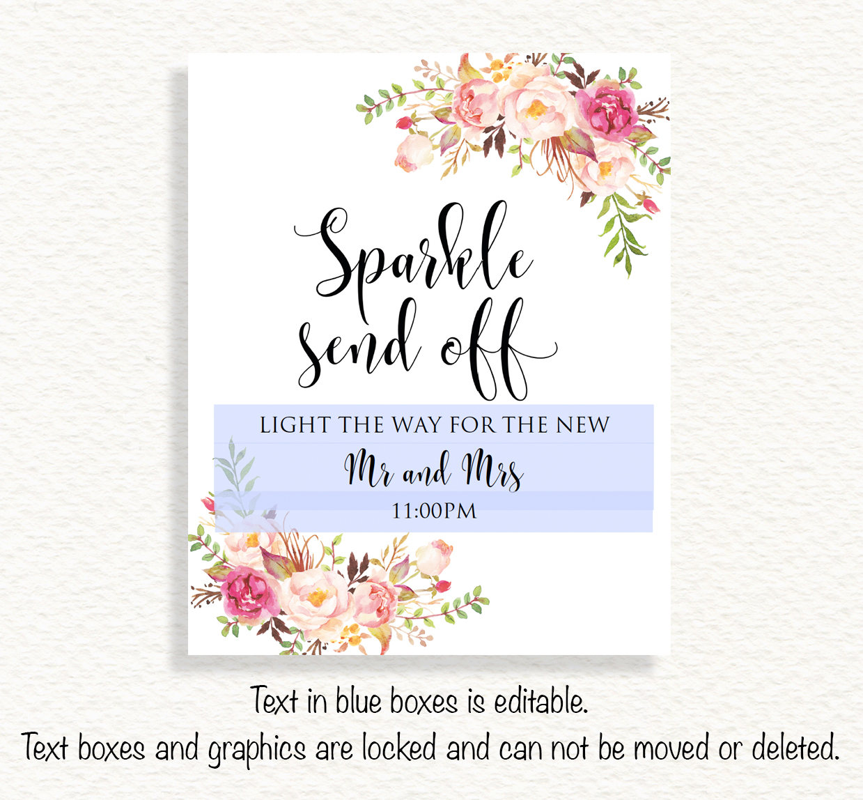 Sparkler Send Off Sign Send Off Printable Sparkler Wedding | Etsy