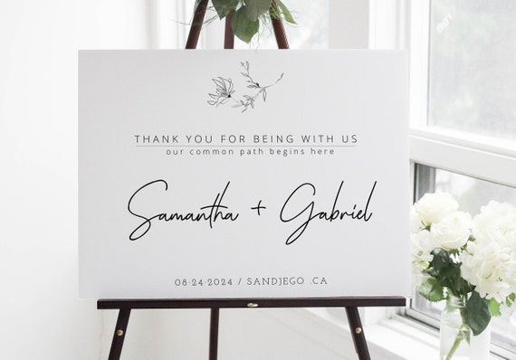 Simple Wedding Welcome Sign Template Welcome signs template | Etsy