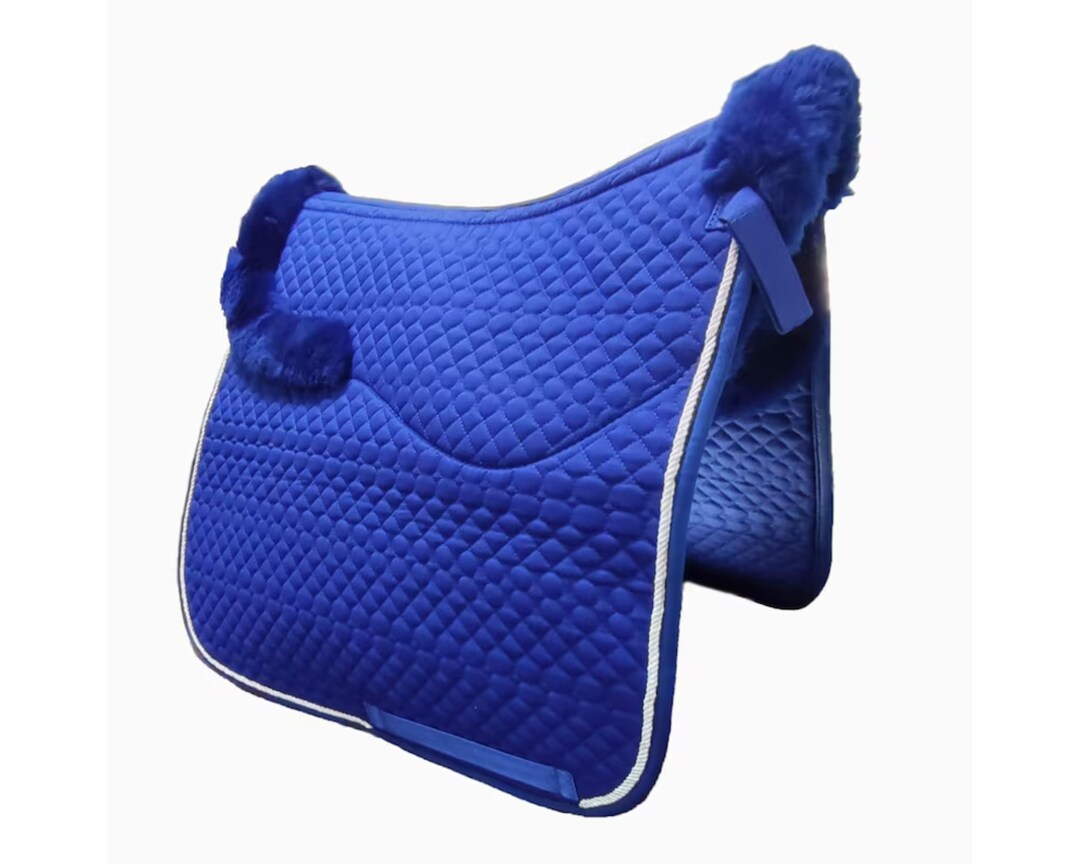 Horse Saddle Pad Blue English Saddle Pad Horse Gifts Unique Equestrain ...