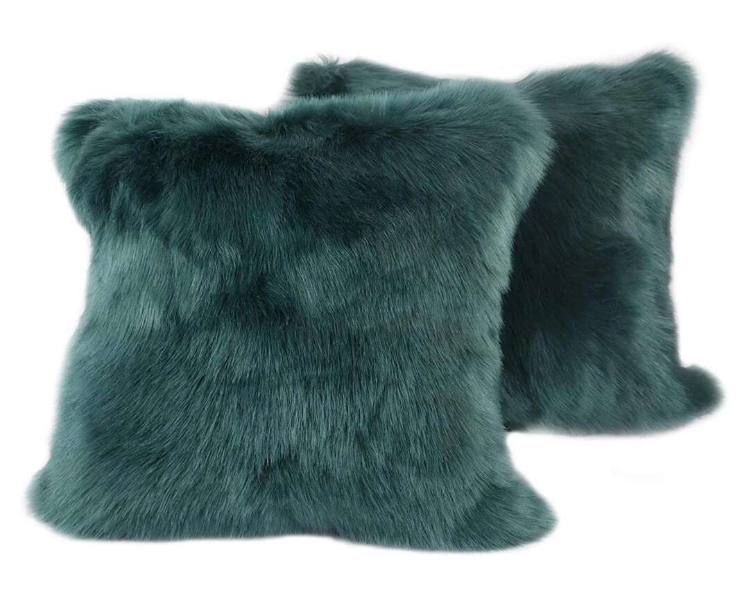 Faux Sheepskin Fur Throw Pillow Case Pack of 2 Fur Cushion Cover for ...