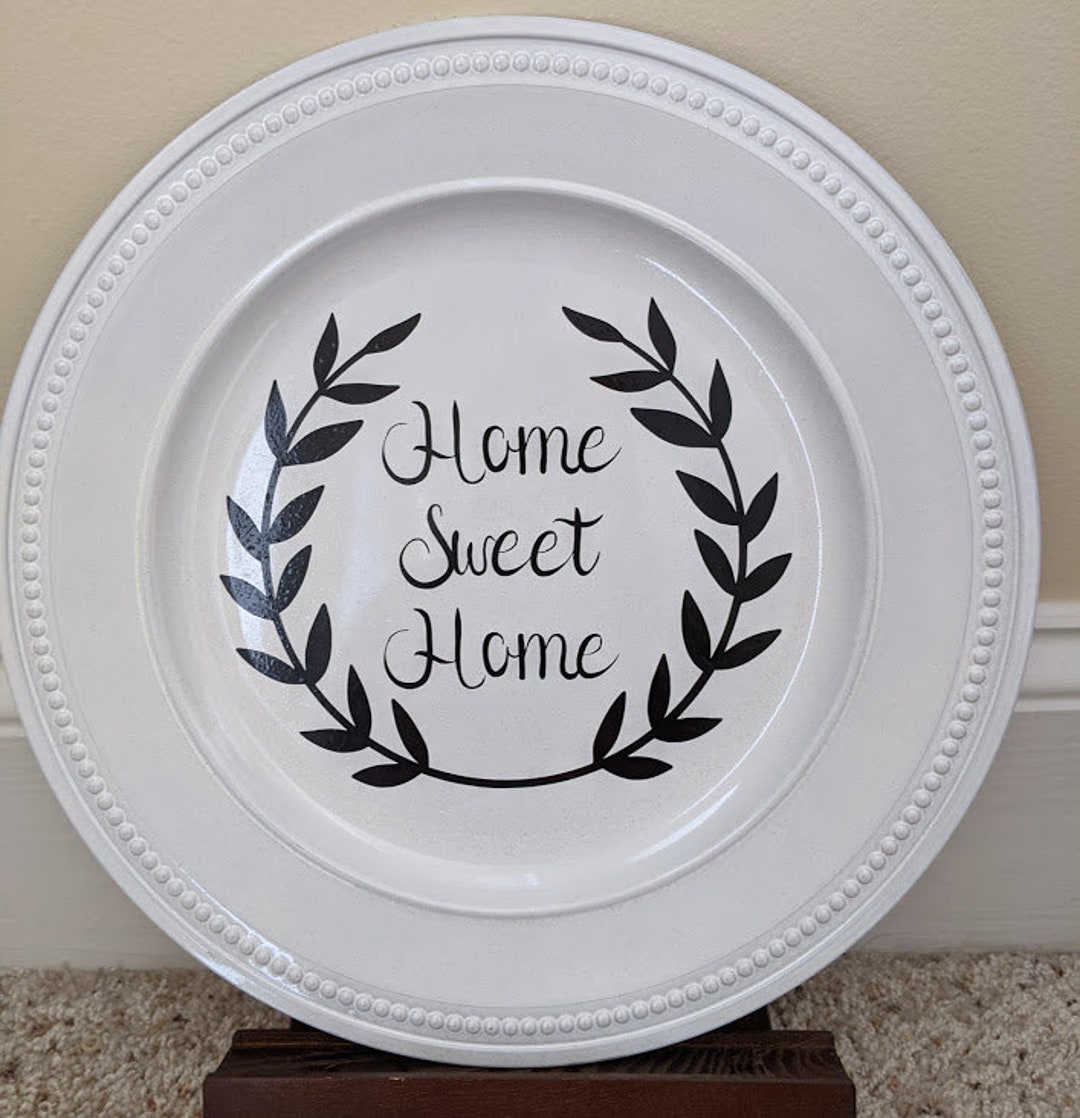 Decorative Farmhouse Charger/plate-home Sweet Home - Etsy