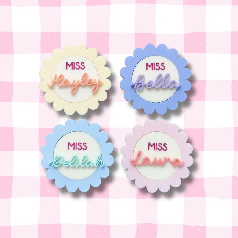 Personalized Name Badge Pins - Etsy