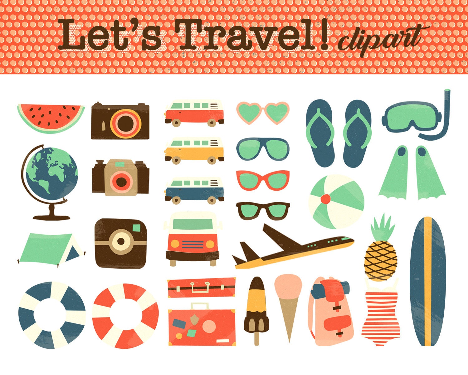 Vintage Travel Clip Art