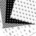 Black and White Christmas Digital Paper, Santa Scrapbook Pages ...