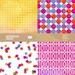Watercolor Digital Paper Pack, Digital Scrapbook Pages, Pattern Hearts ...