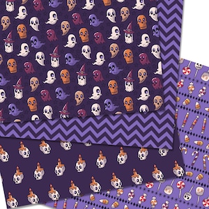 Happy Halloween Digital Paper. Ghost Scrapbooking Pages, Autumn ...