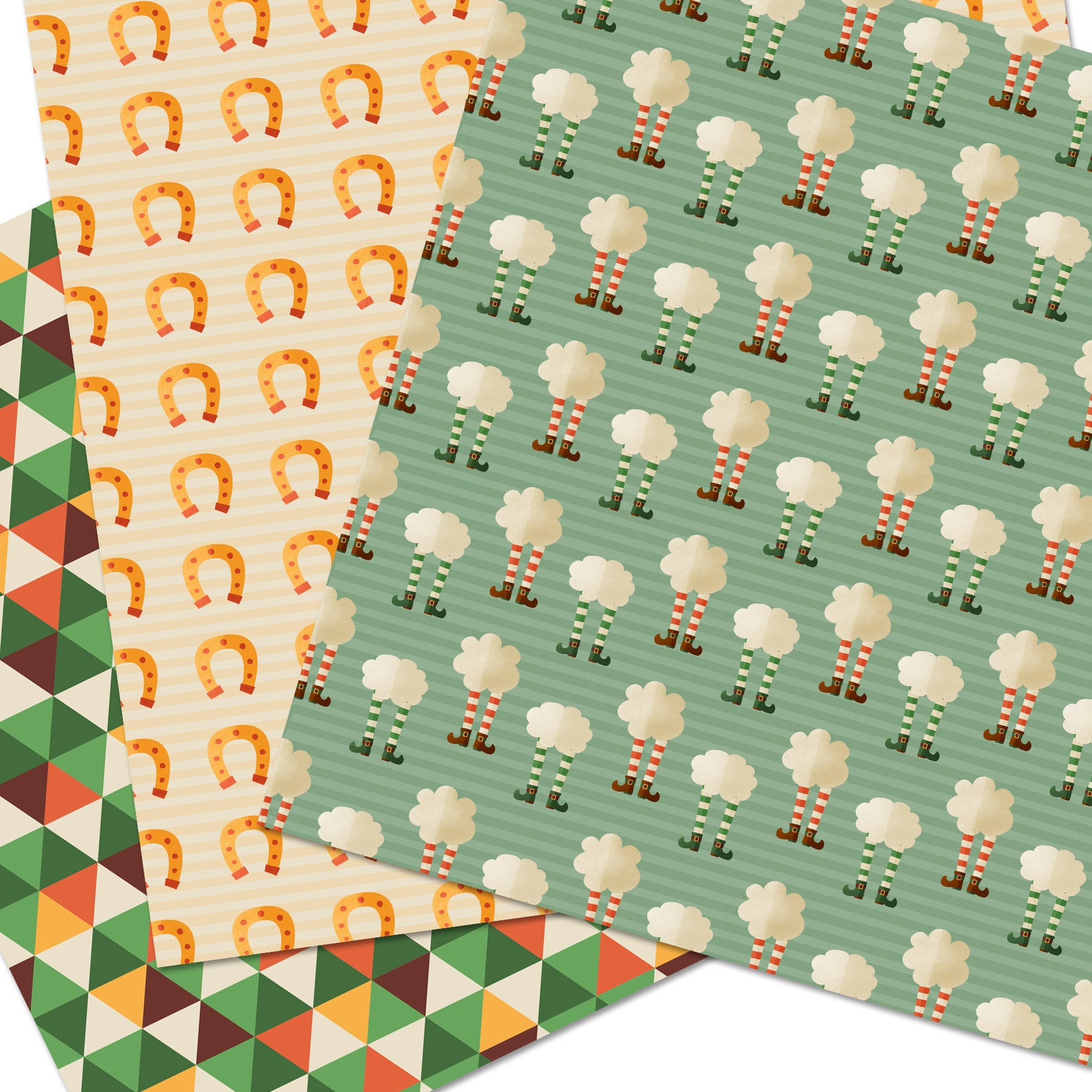 St-patrick's Digital Paper Pack Saint Patrick Scrapbook | Etsy