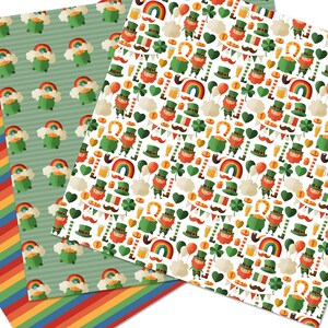 St-patrick's Digital Paper Pack, Saint Patrick Scrapbook Pages ...
