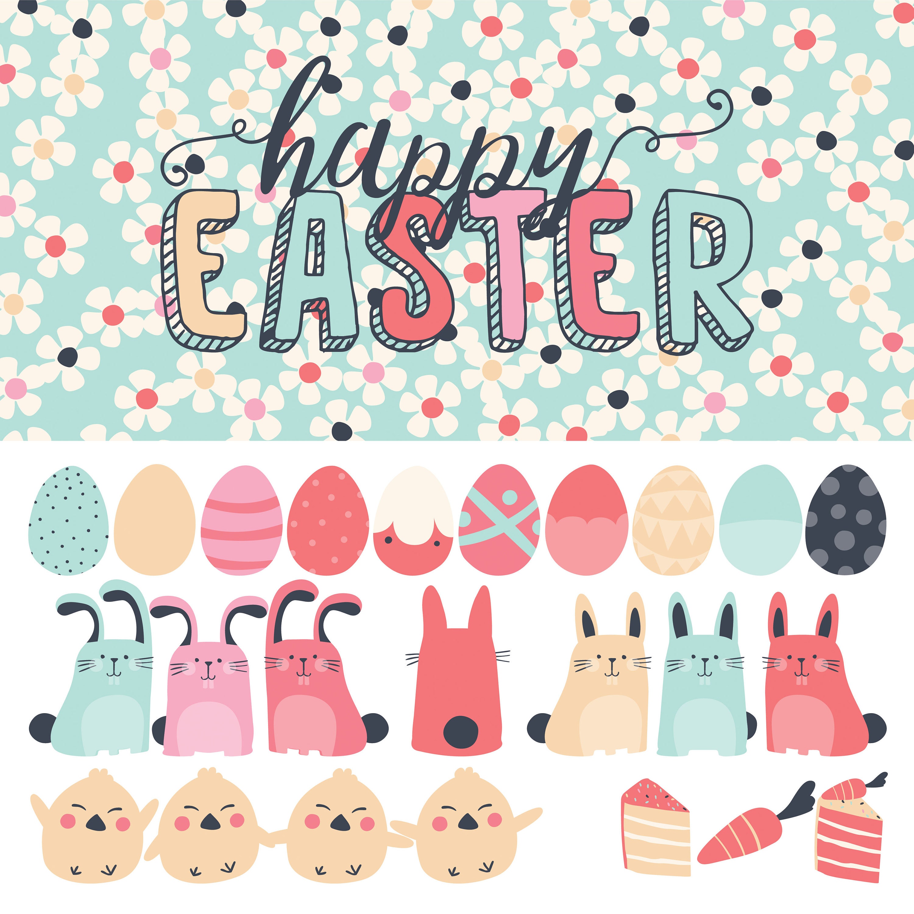 Easter digital clipart. Easter clipart. Easter Egg | Etsy