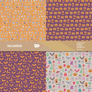 Halloween Digital Paper Pack. Ghost Scrapbooking Pages, Monster ...