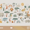 Safari Jungle Frames Clipart, Forest Frames With Lion, Tiger, Zebra ...