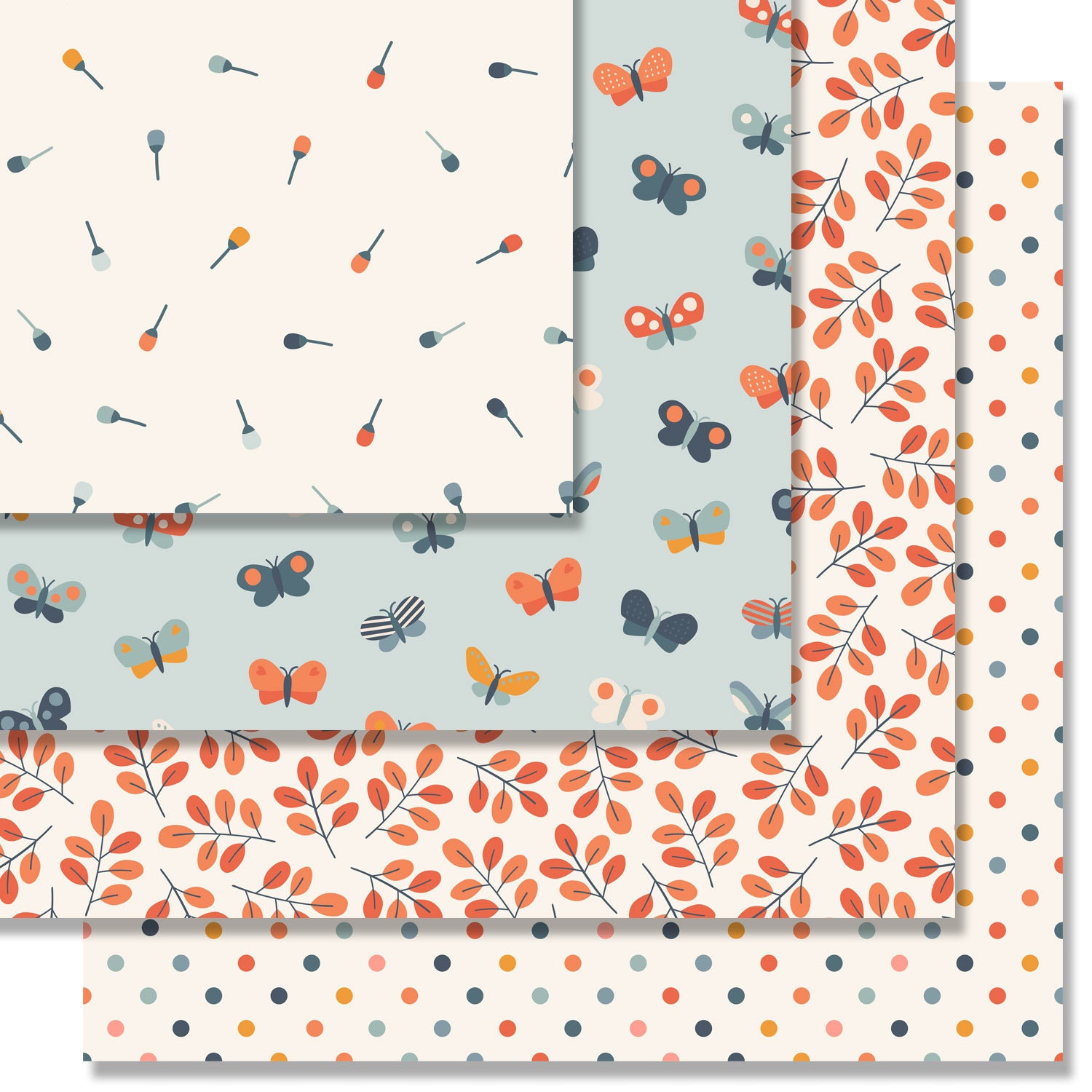 Hello Spring flower Digital Paper Floral Scrapbook Pages | Etsy