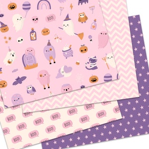 Lovely Halloween Digital Paper. Ghost Scrapbooking Pages, Autumn ...