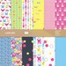 Cats Digital Paper Pack, Cat Scrapbook Pages, Patterns, Fish, Cats and ...