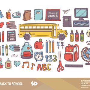 Back to School Clipart, Teacher Clip Art, Classroom Clipart, Backpack ...