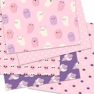 Lovely Halloween Digital Paper. Ghost Scrapbooking Pages, Autumn ...