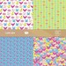 Cats Digital Paper Pack, Cat Scrapbook Pages, Patterns, Fish, Cats and ...