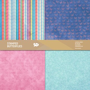Butterflies Digital Scrapbooking Paper Pack, Butterfly Paper Set ...