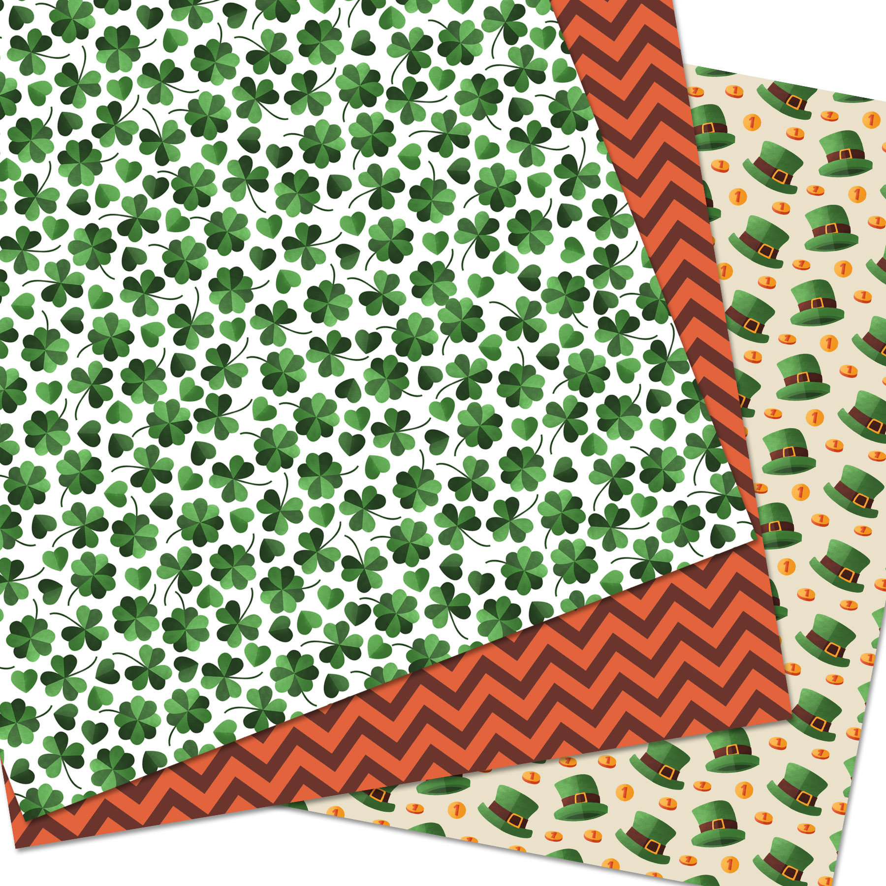 St-patrick's Digital Paper Pack Saint Patrick Scrapbook | Etsy