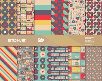 Retro Digital Paper Pack Mid-century Scrapbook Pages | Etsy