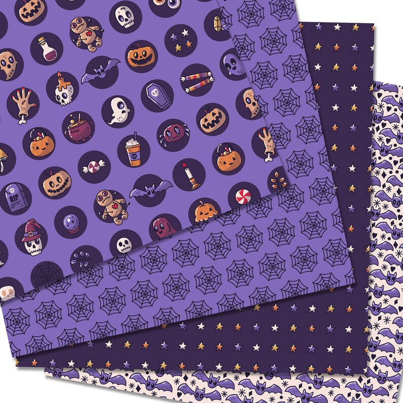 Happy Halloween Digital Paper. Ghost Scrapbooking Pages - Etsy