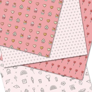 Sweetheart Digital Paper Pack, Valentine Scrapbook Pages, Valentine's ...