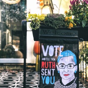 Justice RBG Vote Flag, Tell Them Ruth Sent You, Election 2020 Wall ...