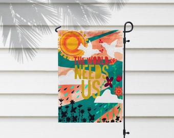 Better World Inspirational Art Quote Welcome Yard Sign | Etsy