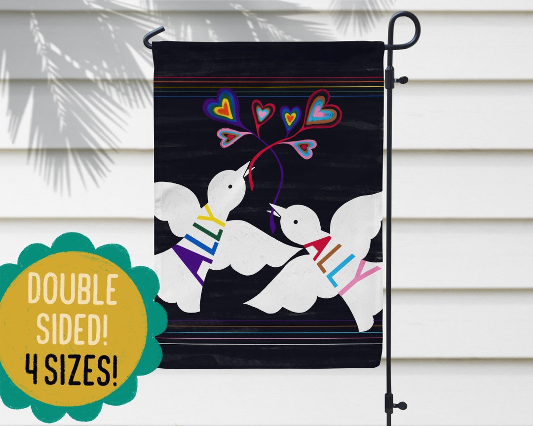 Drapeau de jardin Straight Ally LGBTQ+, drapeau de maison extérieure ...