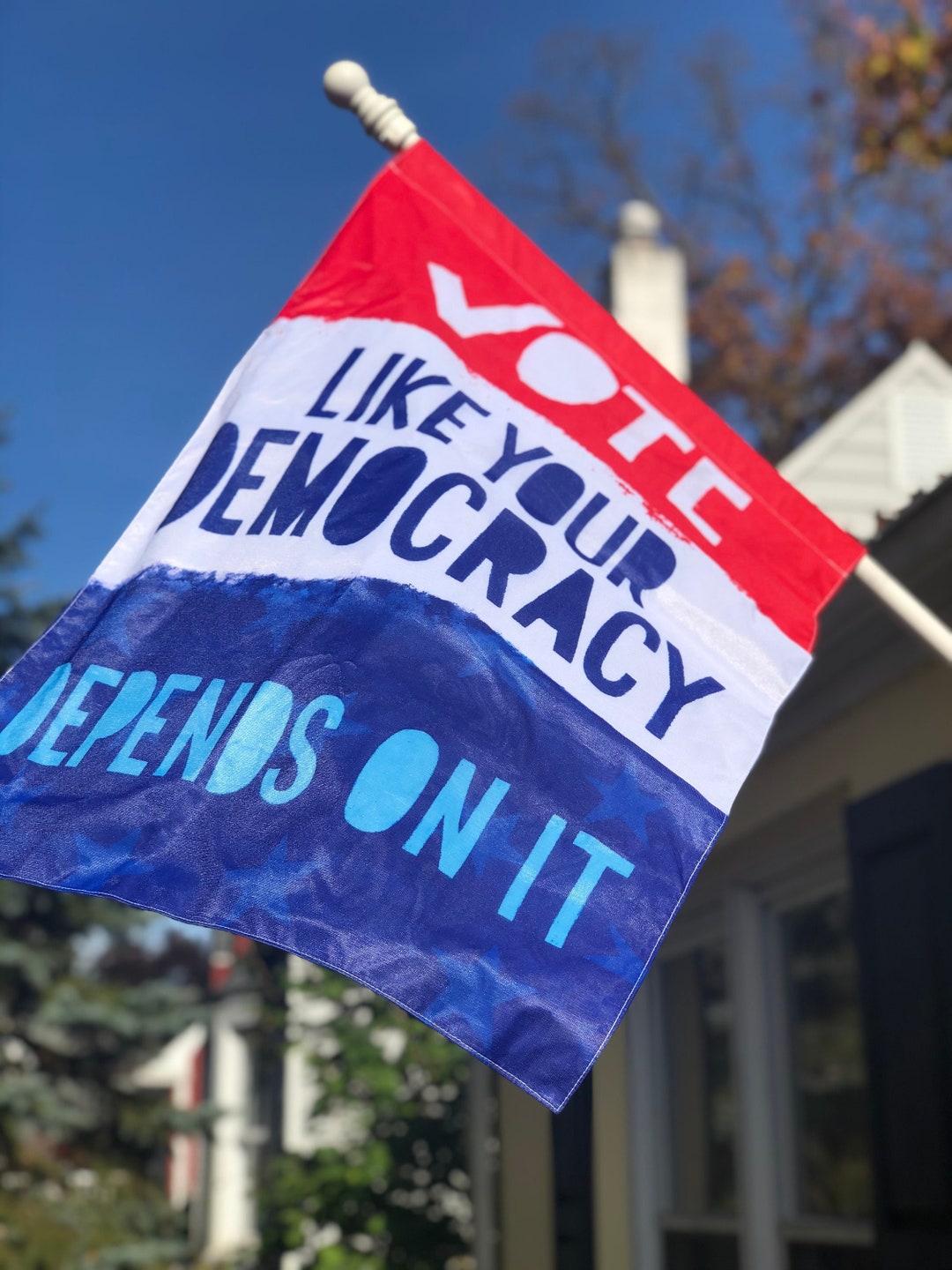 Vote Like Your Democracy Depends on It Flag: Progressive House Decor - Etsy