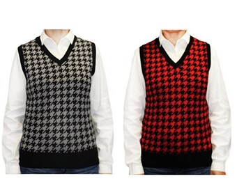 Houndstooth vest | Etsy