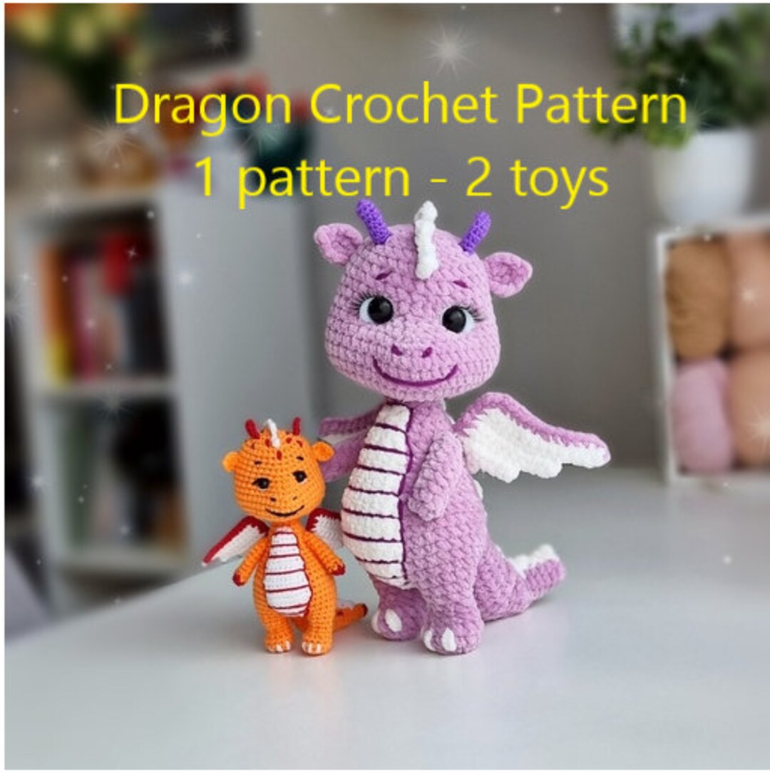 Dragon Crochet Pattern - Amigurumi Dragon Pattern - Easy Crochet ...