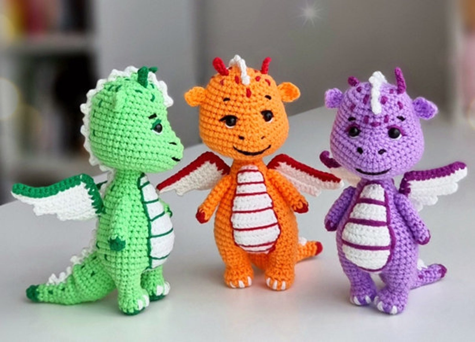 Dragon Crochet Pattern Amigurumi Dragon Pattern Easy - Etsy