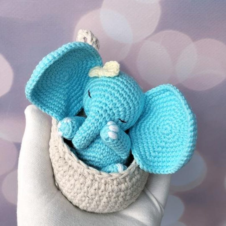 Little Sleeping Elephant Crochet Pattern - Easy Amigurumi Pattern ...