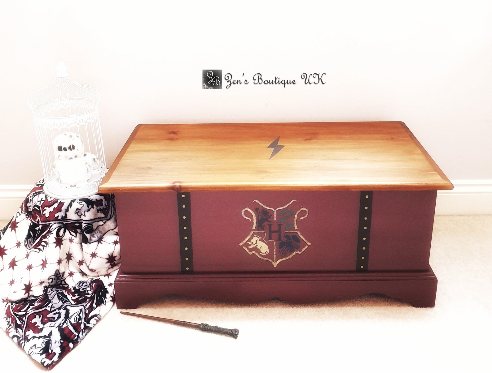 NOW SOLD Harry Potter Toy Box, Harry Potter Trunk, Blanket Box, Toy ...