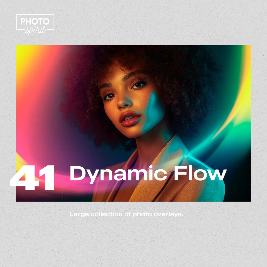 Dynamic Flow Ethereal Photo Overlays: Fluid Light Effects & Modern ...