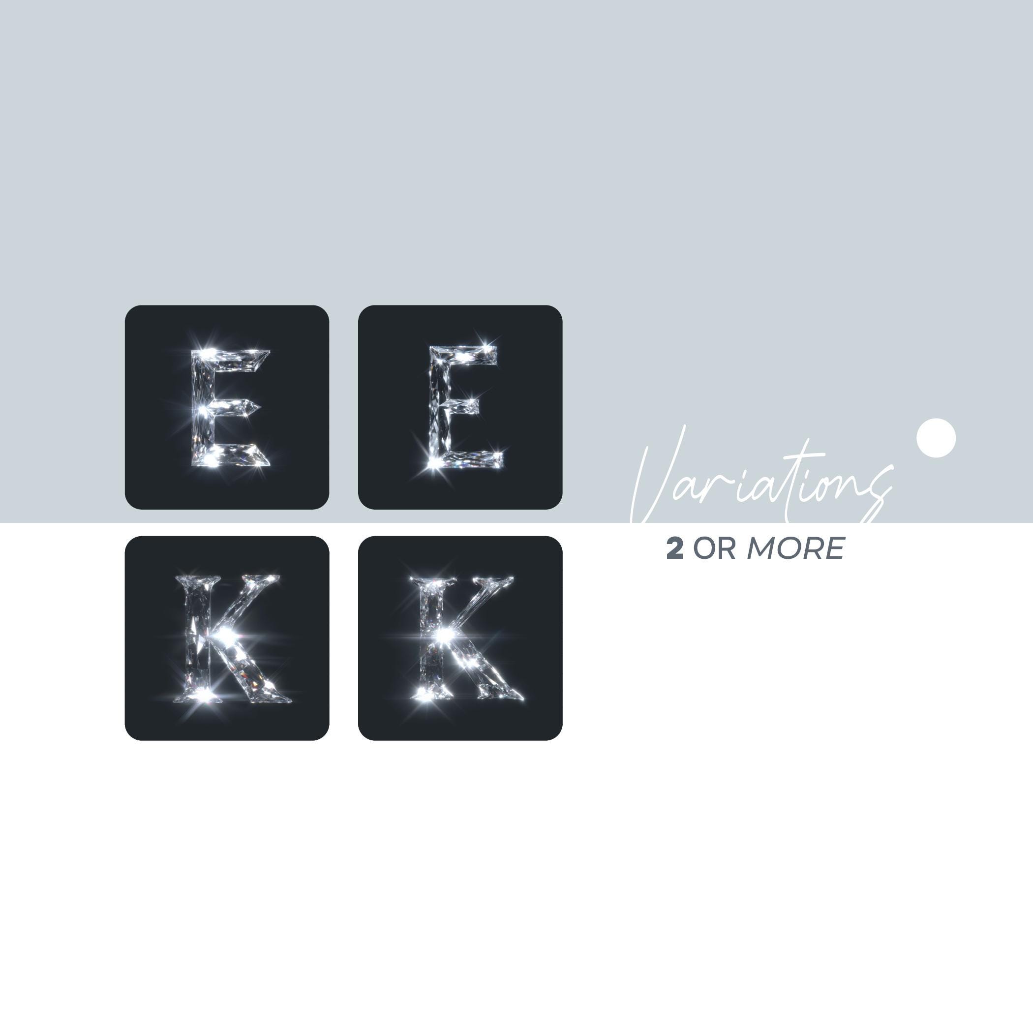 Sparkling Crystals Letters Overlays Collection – Dazzling Alphabet Set ...