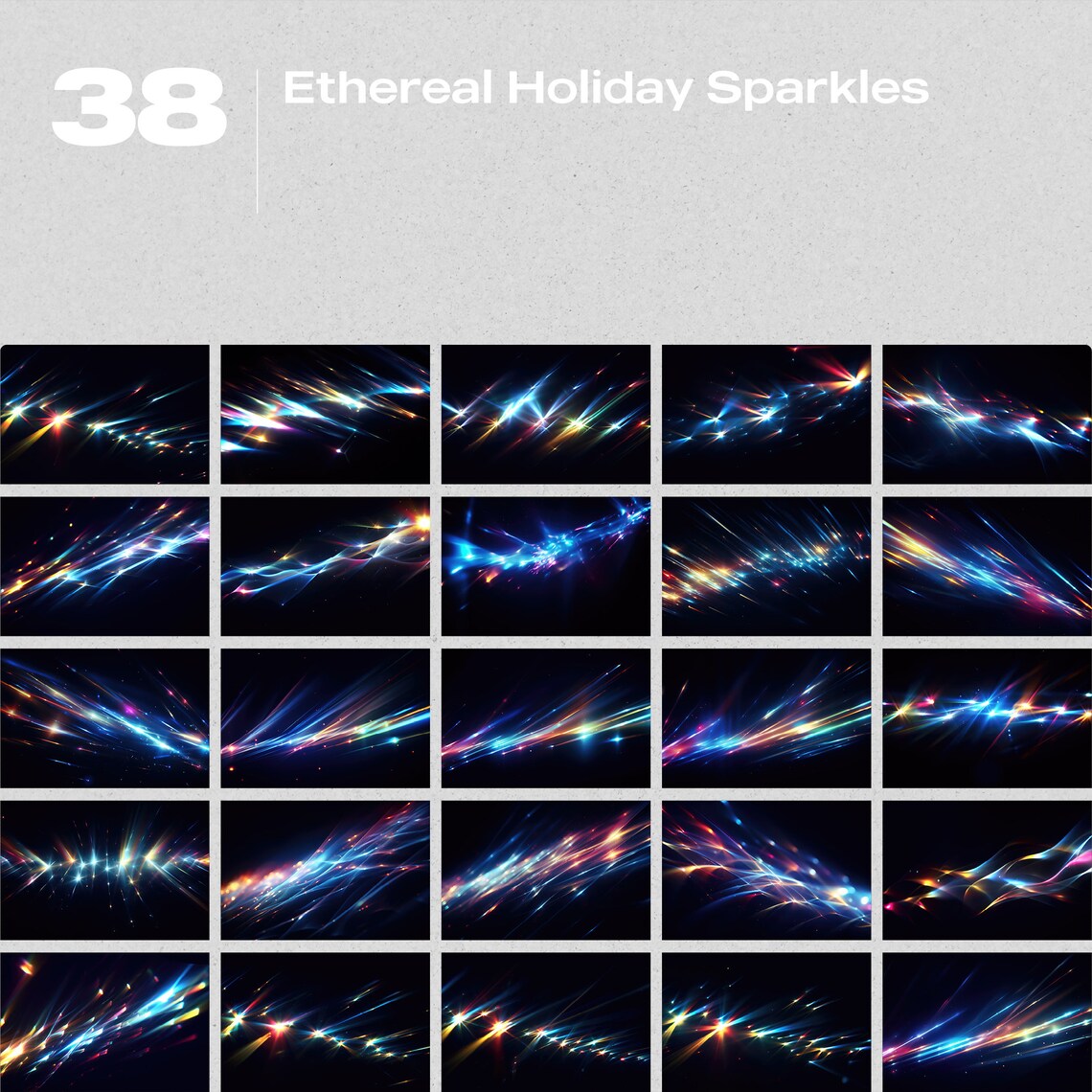 Ethereal Holiday Sparkles Effect Overlays: Magical, Radiant Beauty for ...