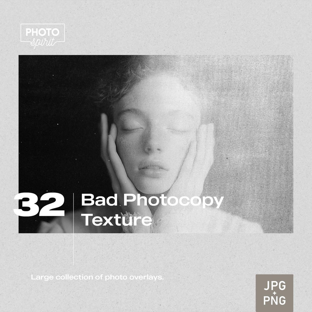 Bad Photocopy Texture PNG Overlay Set | High-resolution Vintage Photo ...