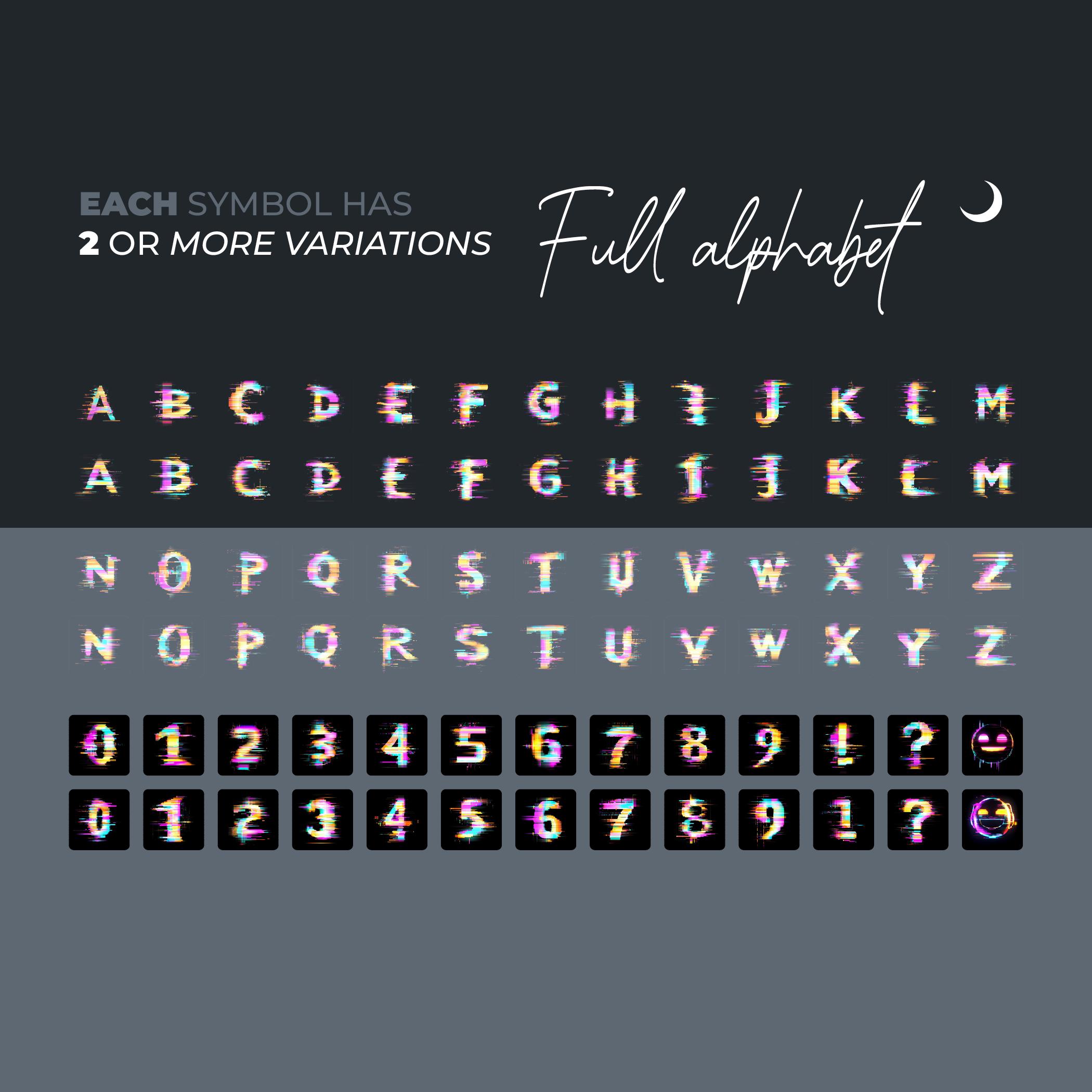 Glitch Pixel Letter Overlays: Futuristic Alphabet PNG, JPEG (digital ...