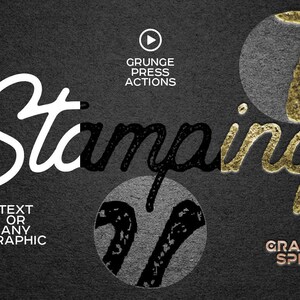 Foil Stamp Photoshop Styles: Gold, Silver, Copper + Vintage Letters - Etsy