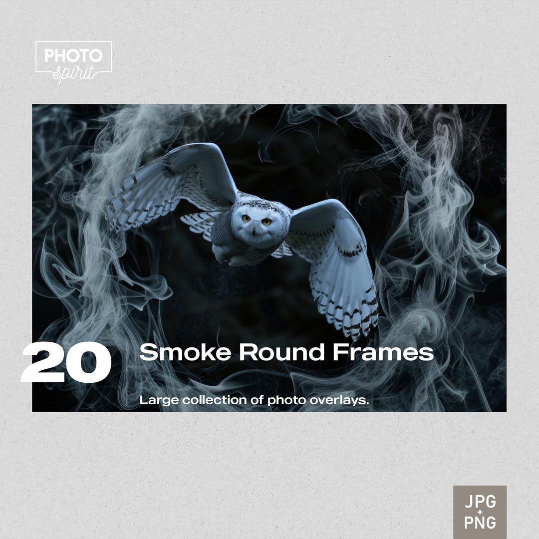 Smoke Round Frames JPG and PNG Photo Overlay Effects - Transform Your ...