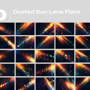 Dusted Sun Lens Flare Effect Photo Overlays: Add a Warm, Radiant Glow ...