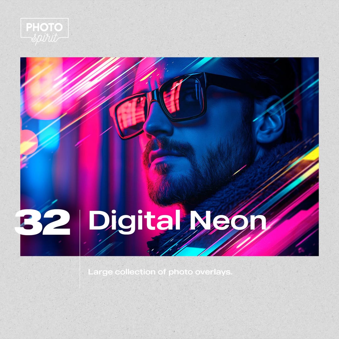 Digital Neon Overlays: Future Light Effects, Modern Design, and Premium ...