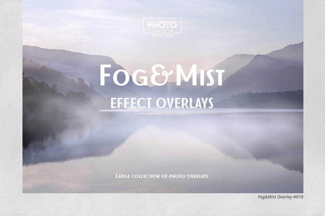 Fog&mist Effect JPG and PNG Overlays With Action for Photoshop. Haze ...