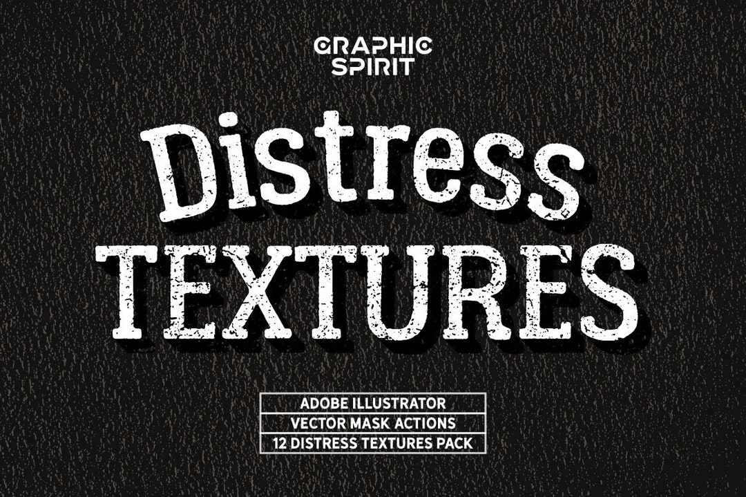 Distress Textures Vector Actions: Grunge Effects for Adobe Illustrator ...