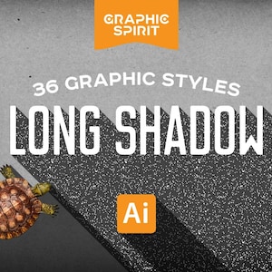 LONG SHADOW Styles for Adobe Illustrator - One-click Effect of the Long ...