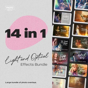 Light and Optical Effects Bundle, Golden Hour, Sun Overlay, Holo ...