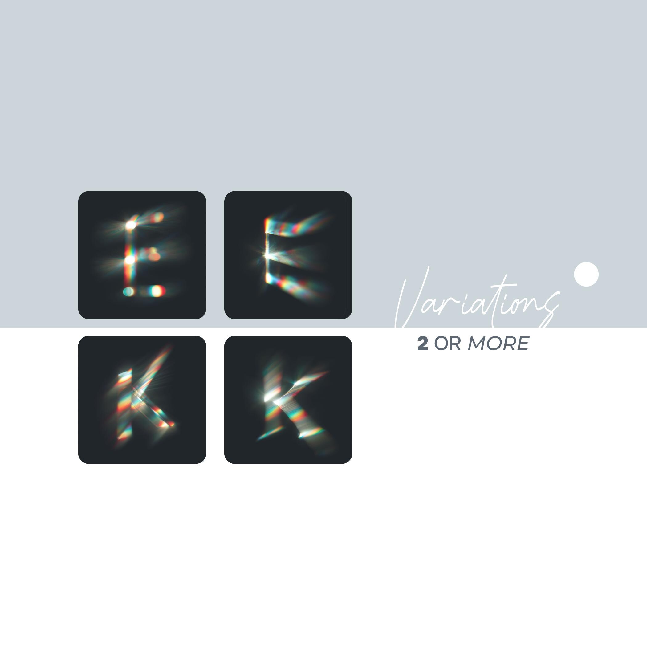 Gradient Letter Overlays: Chroma Light Alphabet PNG JPEG - Etsy